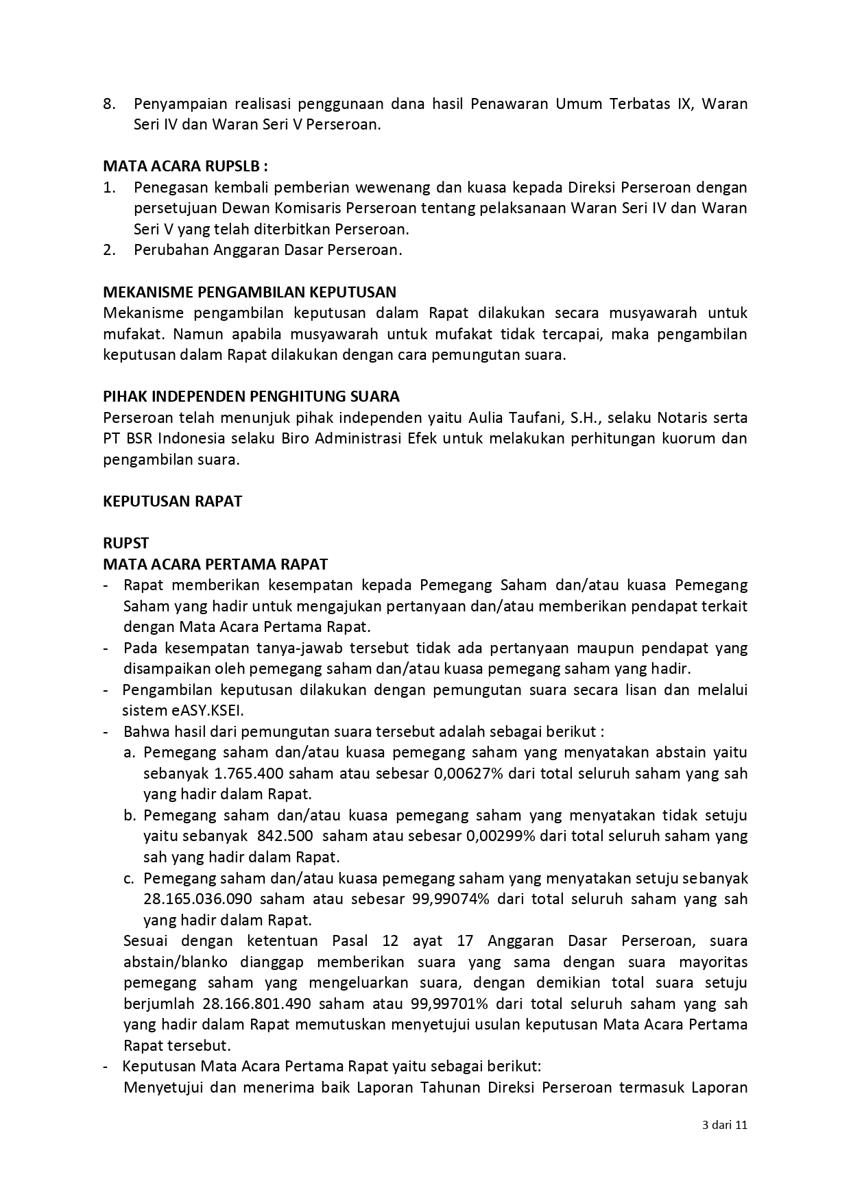 Pemberitahuan Ringkasan Risalah RUPS-T dan RUPS-LB - MNC